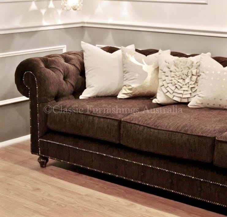 sofa, couch, contemporary, chesterfield, tufted, diamond buttoning ...